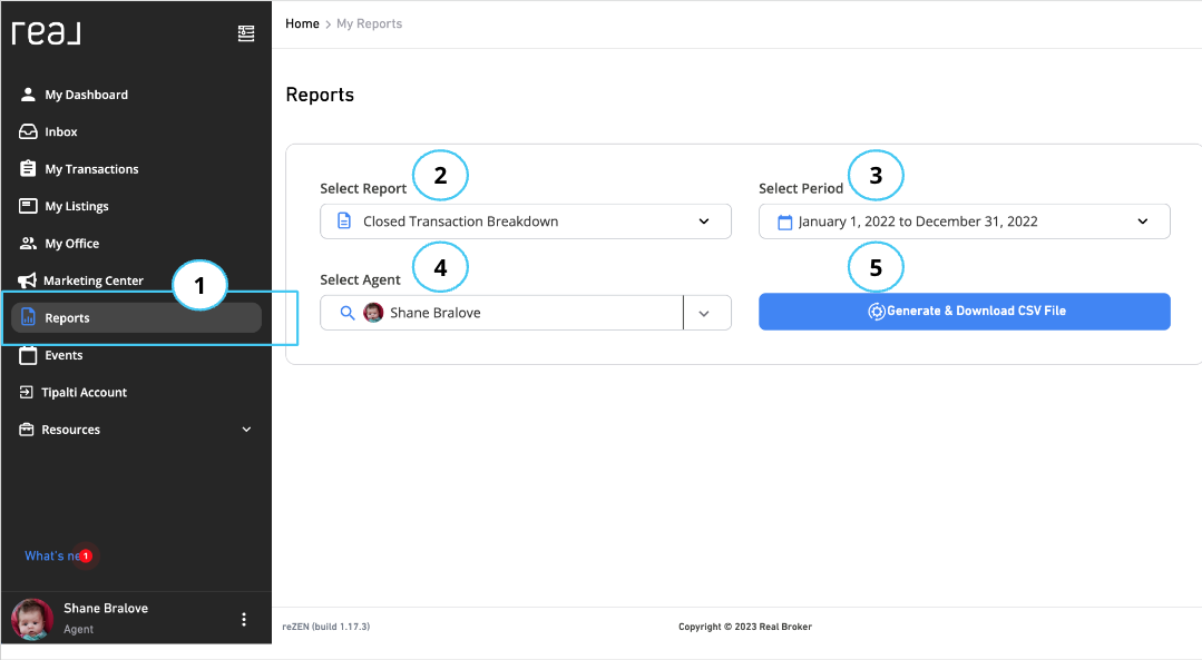 How do I pull Transaction Reports in reZEN? – Real
