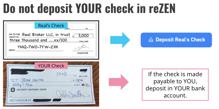 Can I use Real Deposits to Deposit my Personal Commission Check? – Real