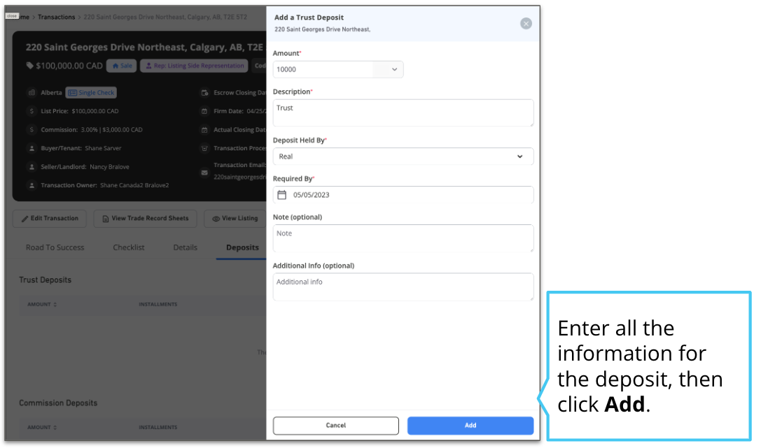 How to deposit Earnest Money / Escrow / Trust Deposits – Real