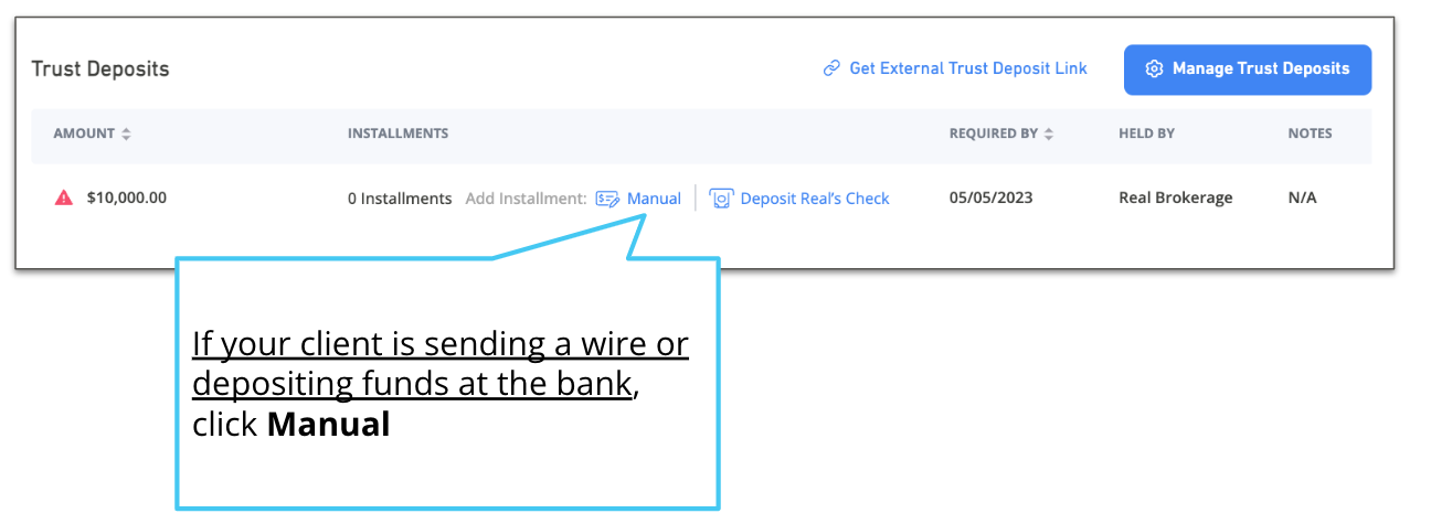 How to deposit Earnest Money / Escrow / Trust Deposits – Real