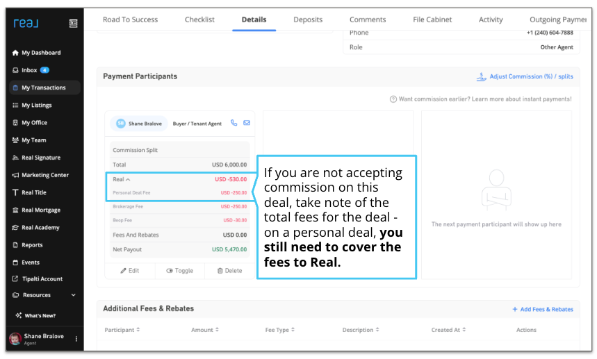 How to Enter a Personal Deal – Real
