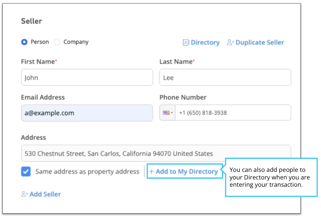 How do I add someone to Directory? – Real
