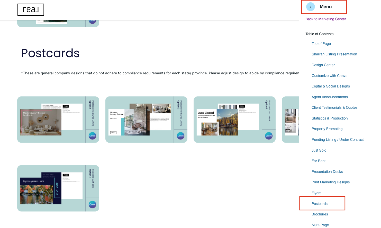 Does Real have postcard templates? – Real