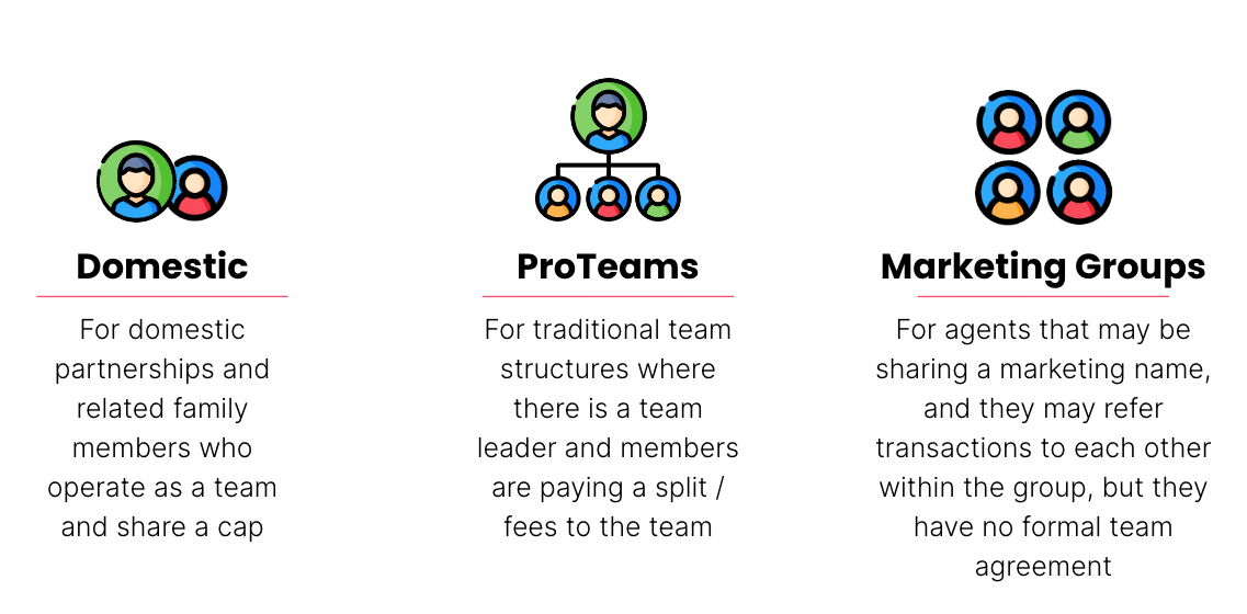 What are the different team types at Real? (Canada) – Real